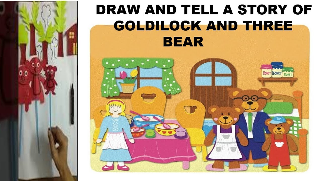 English story with props- Goldilock and Three Bears II Draw and tell ...