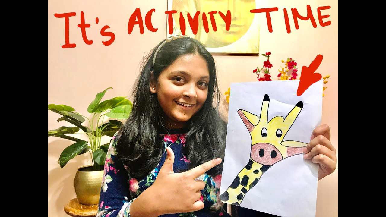 Activity time | Draw Giraffe with your HANDS | Runi TV - YouTube