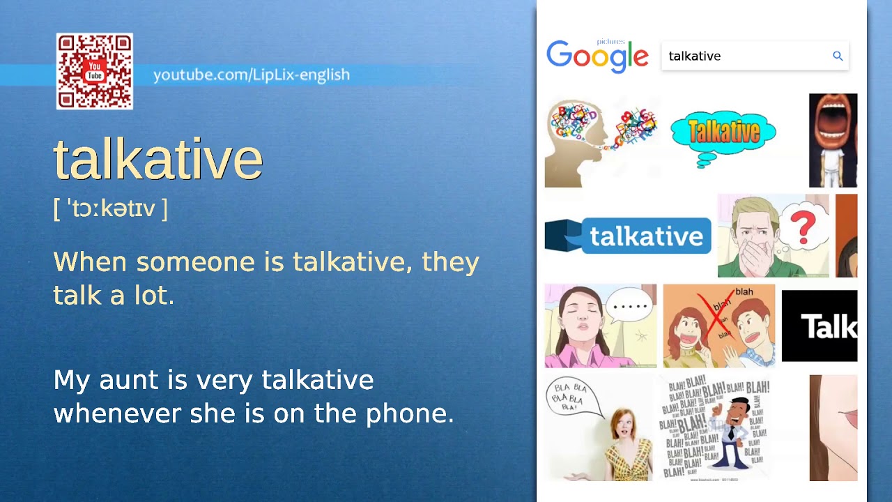 Talkative : C1 level english vocabulary lesson, www.LipLix.com - YouTube
