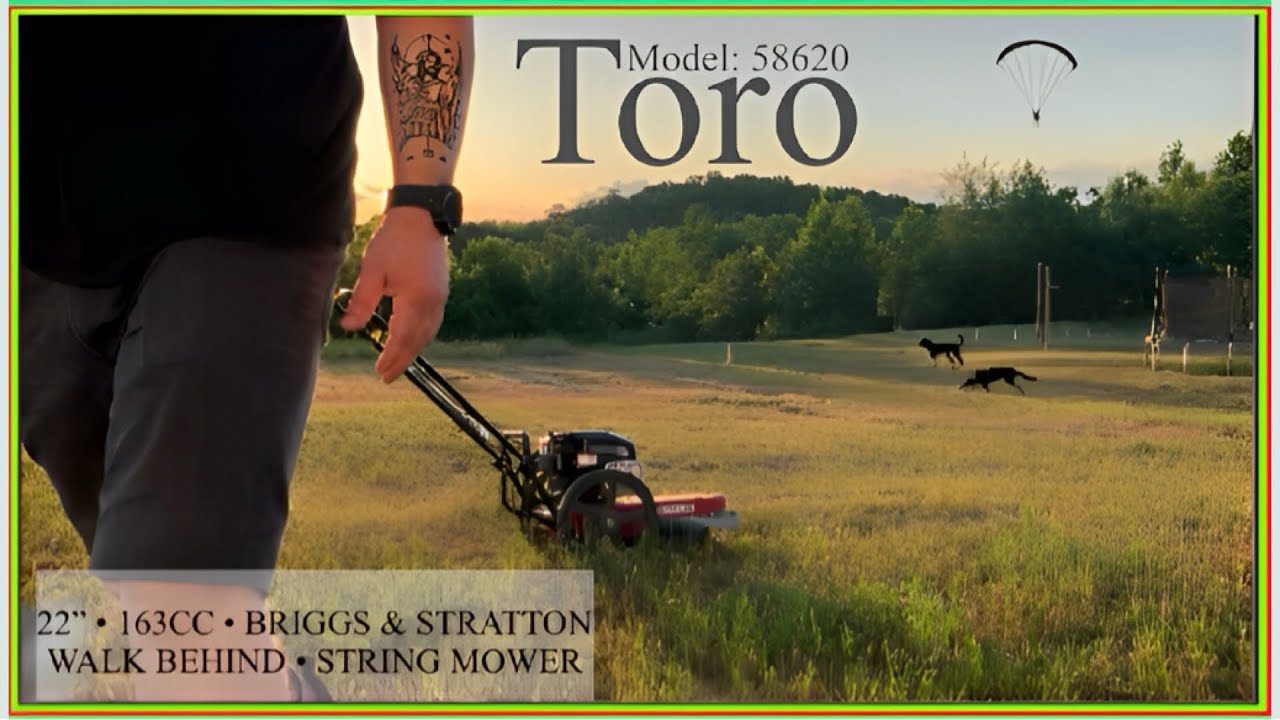 Toro 58620 Walk Behind String Mower Review and Demonstration. - YouTube