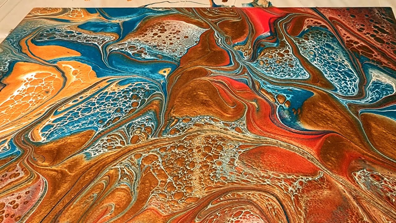Wrecked Lacing Acrylic Pour Painting! Super Awesome Technique To Try! # ...