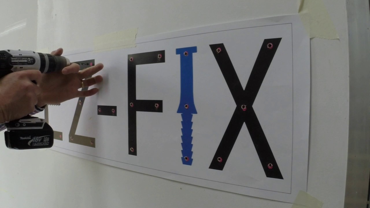 EZ-FIX Letter Fixings into MDF Stud Wall - YouTube
