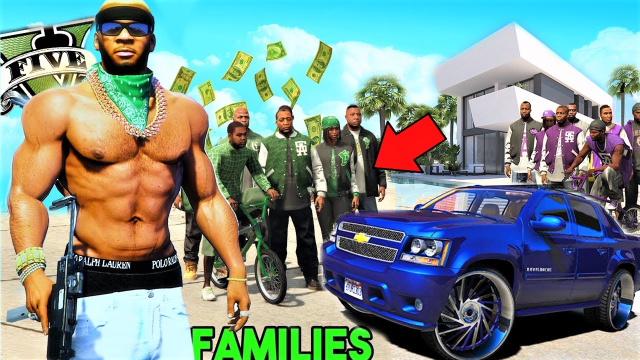 Jugando GTA 5 como JEFE MILLONARIO de los GROOVE STREET! y paso de 0$ a ...