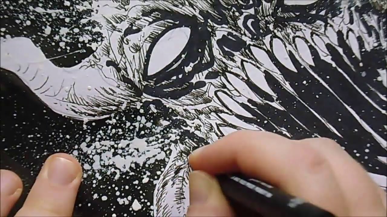 Drawing A Death Metal Demon Head Timelapse - YouTube