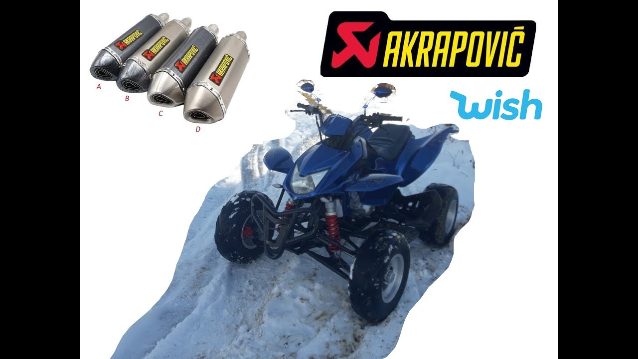 ATV Skyjet 250 cc AKRAPOVIC exhost Backfiring! - YouTube