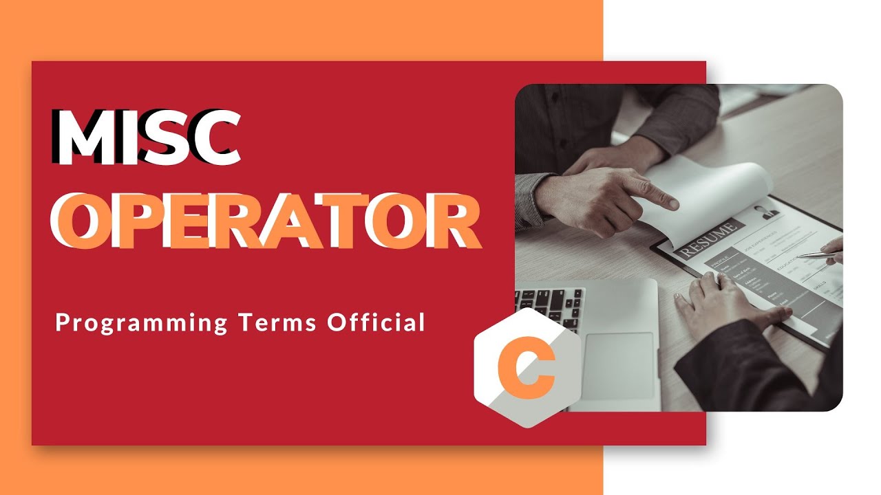 MISC Operators in C programming | Urdu/ Hindi - YouTube