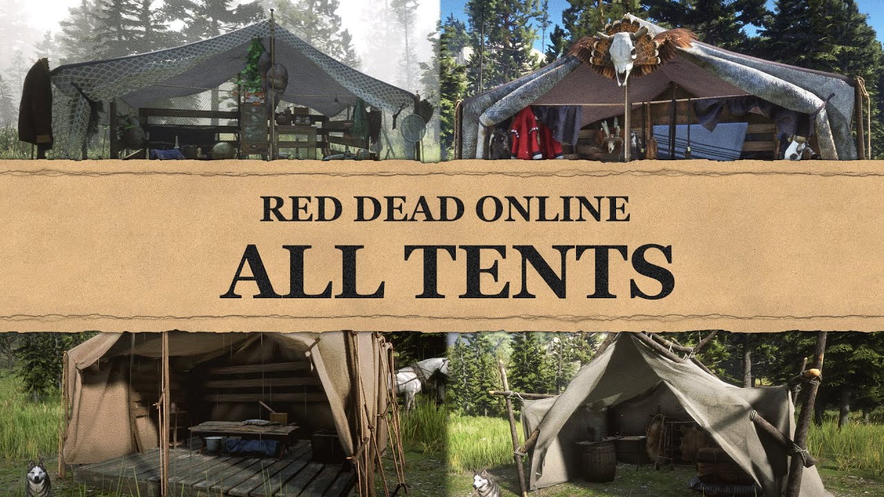 Red Dead Online - Showcase of all the Tents - YouTube