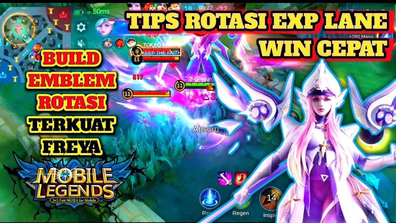 Tips & Rotasi Freya exp Lane Auto win cepat #mobilelegends #mlbb #gameplay #freyanewbuild - YouTube