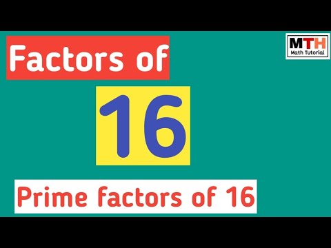 Factors of 16 | Prime factors of 16 | Total number of factors of 16 ...