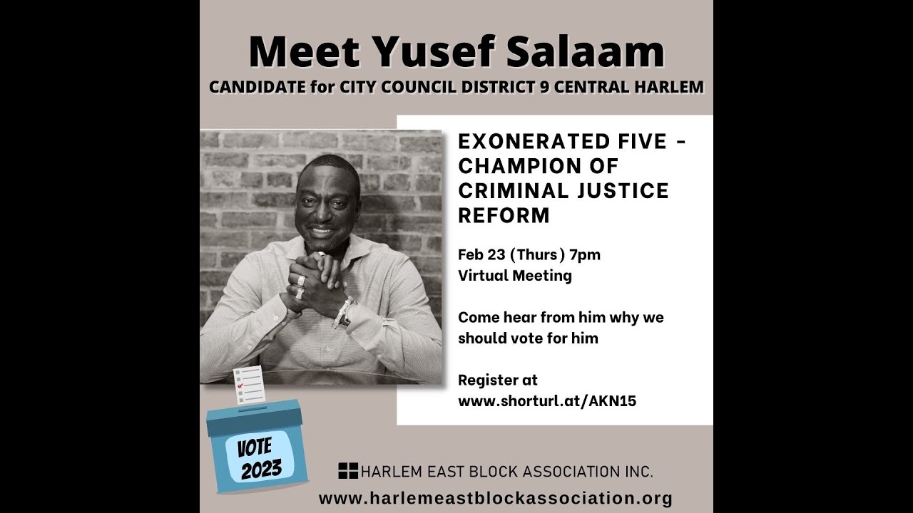NYC City Council District 9 candidate Yusef Salaam meets Harlem East ...
