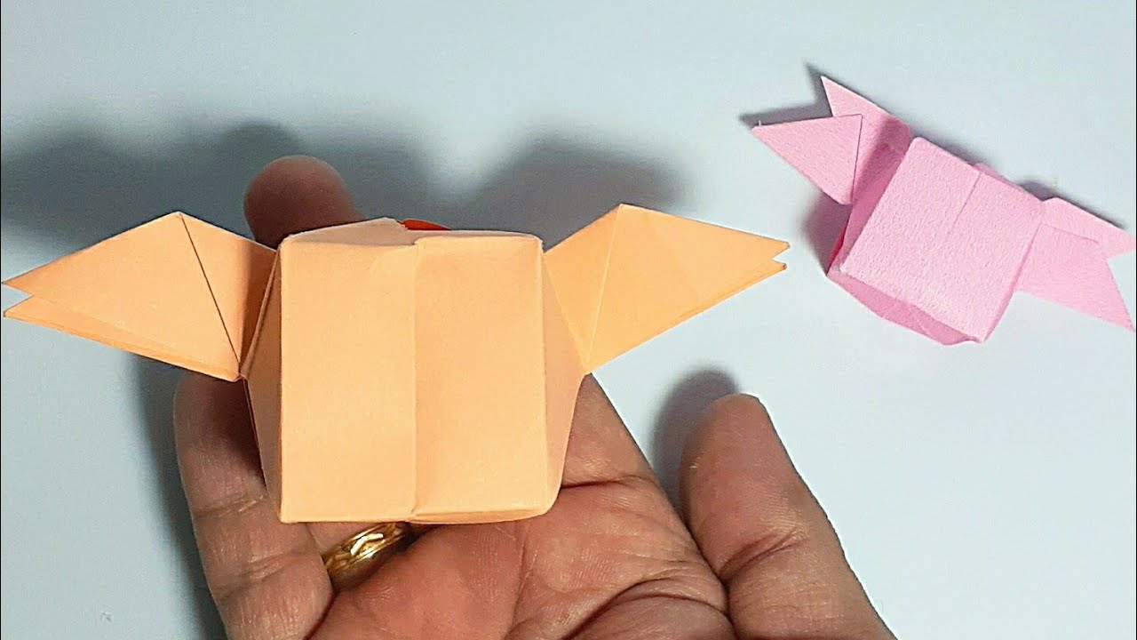 Origami CUBE with wings (TUTORIAL) - YouTube
