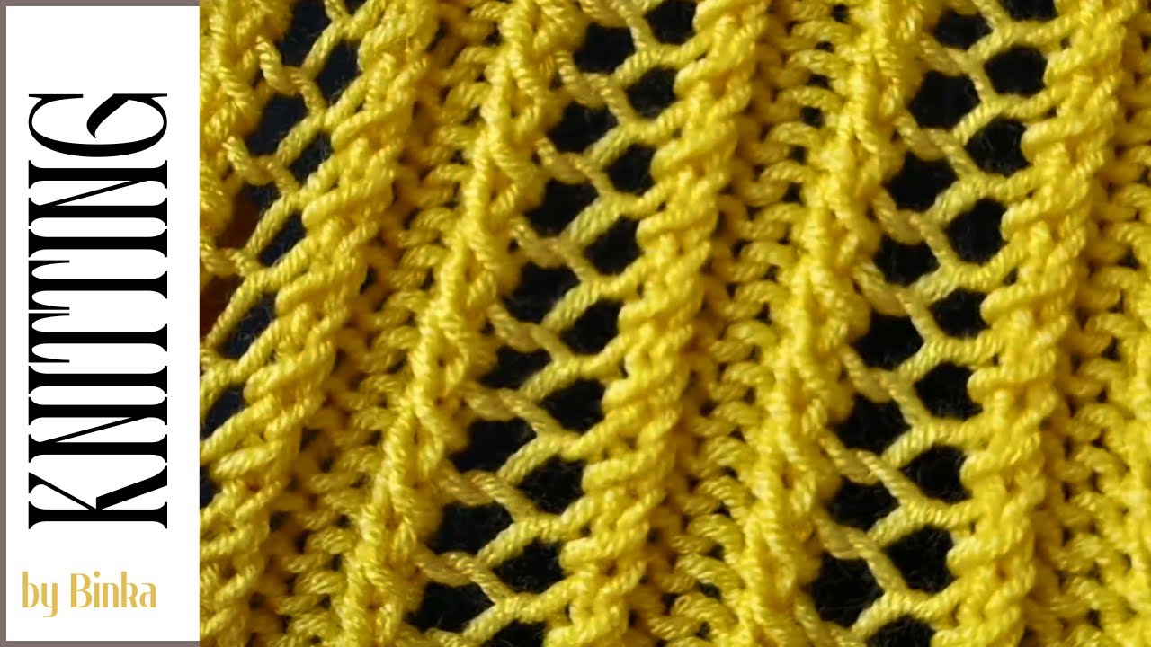 [Bulgarian] Trendy openwork double-sided knitting pattern. How to knit. How to knit. - YouTube