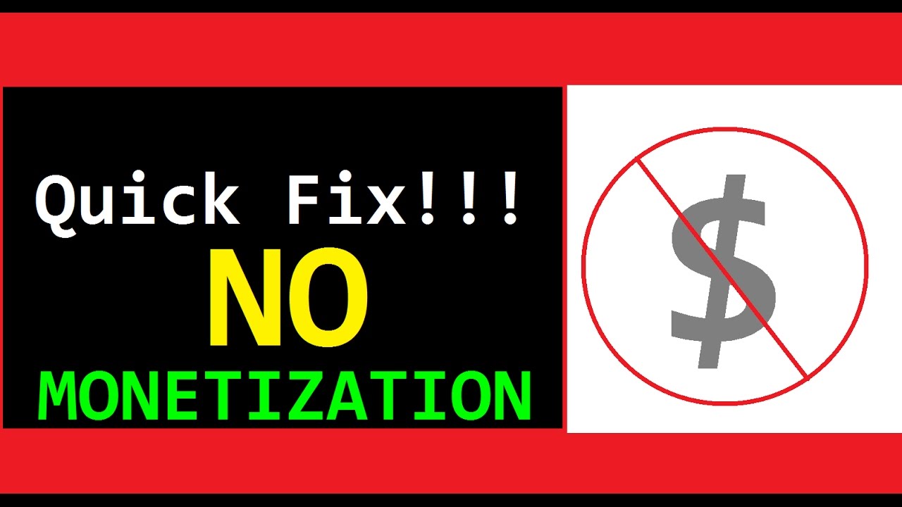 FAST FIX - YouTube Video Not Eligible For Monetization - YouTube