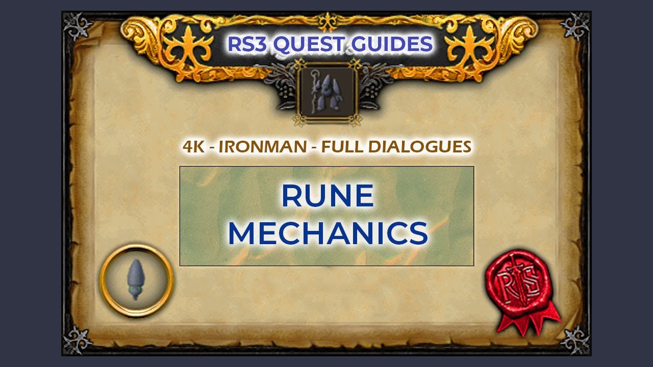 RS3: Rune Mechanics Quest Guide | 4K | Ironman - YouTube