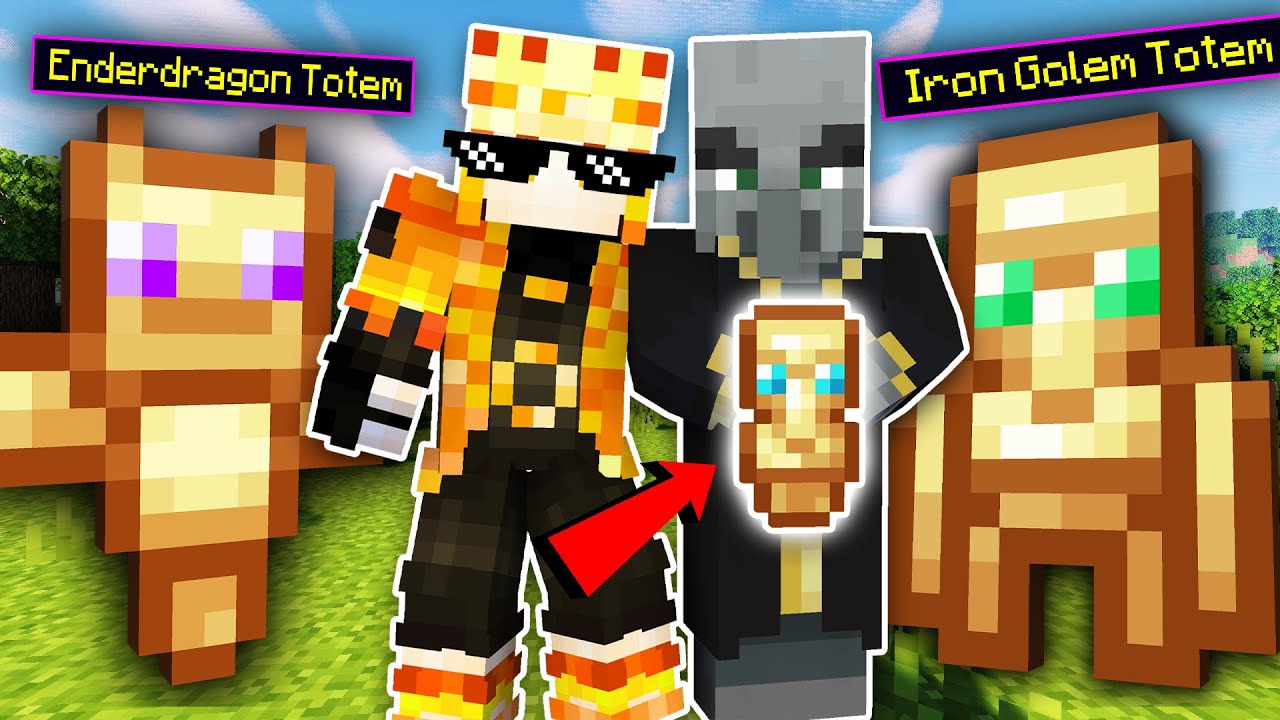 Minecraft but there are CUSTOM TOTEMS - YouTube
