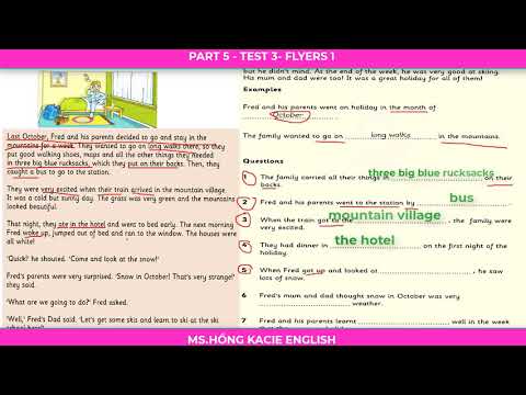 HOW TO DO PART 5/READING AND WRITING/ FLYERS 1 - YouTube