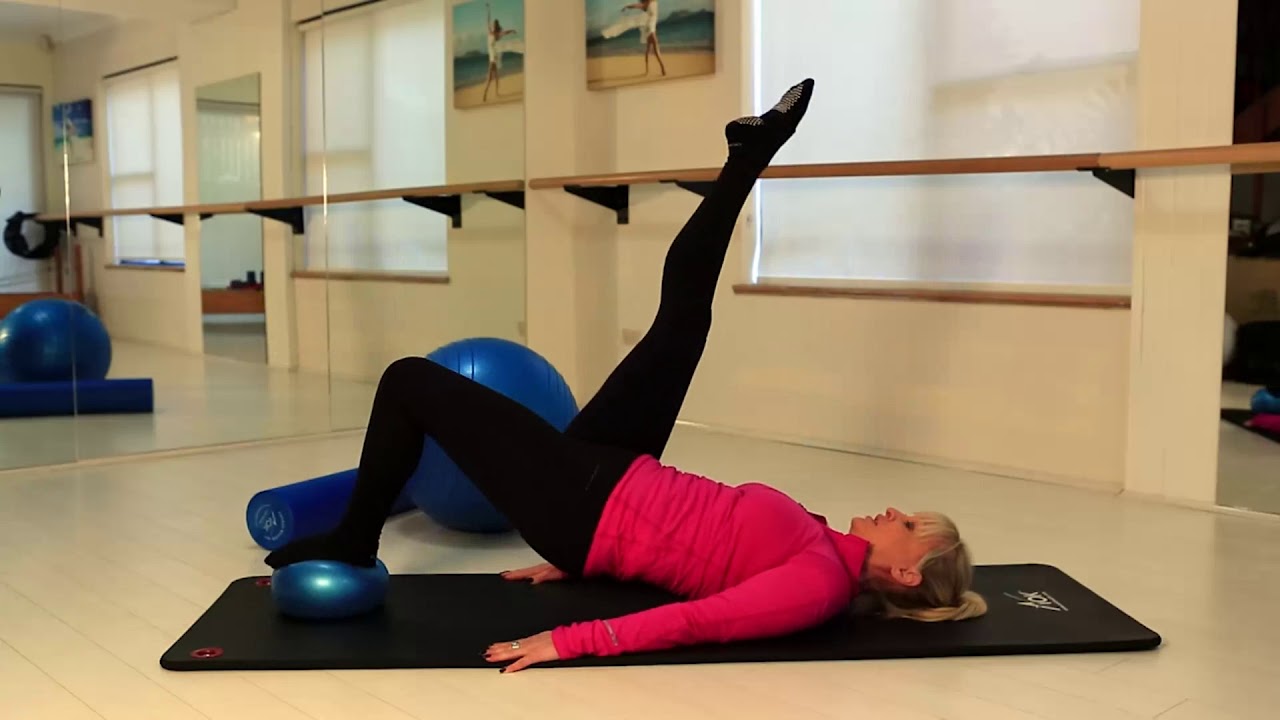 Advanced Pilates Bridge with Marches on the Pilates ball-Super ...