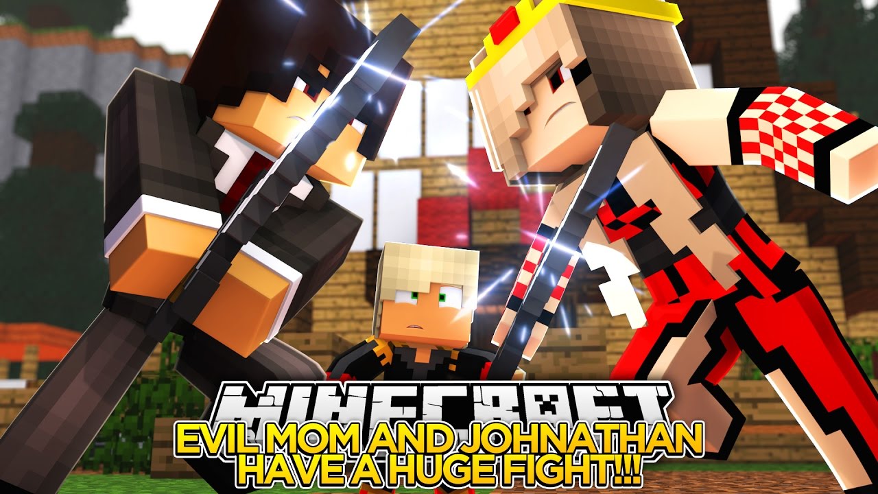 EVIL MOM AND JOHNATHAN HAVE A HUGE FIGHT!!!- Baby Leah Minecraft ...
