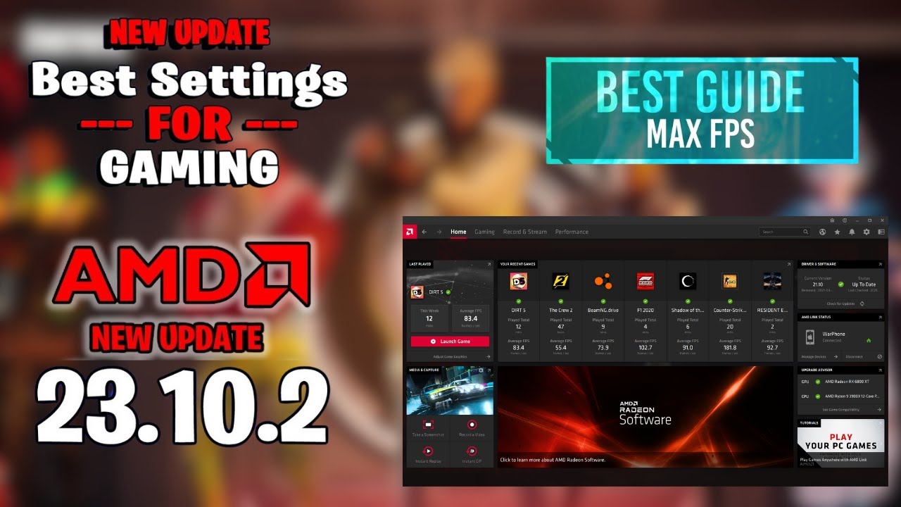 AMD Software: Adrenalin Edition New Update 23.10.2 Best Settings for ...