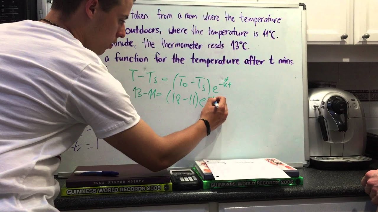 Calculus 12 Chapter 6 - Temperature Word Problem - YouTube