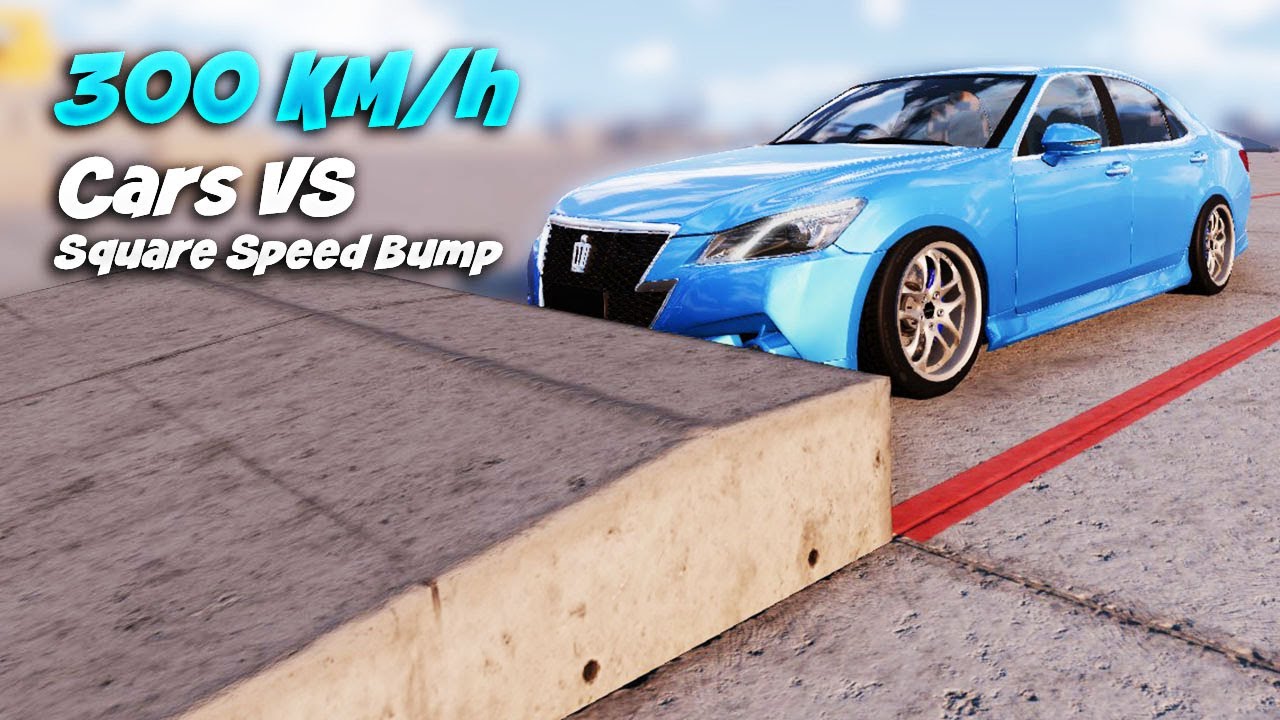 Cars VS Square Speed Bump - BeamNG Drive - YouTube