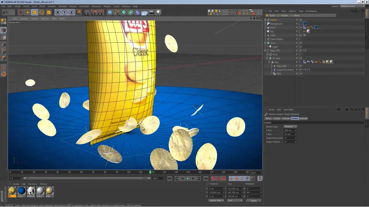 Cinema 4D Tutorial Potato Chip Bag Tutorial Part 2 - YouTube