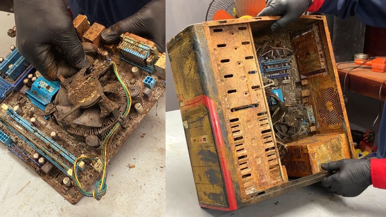 Restoration Abandoned Rusty Computer Picked up from the Scrap Yard ...