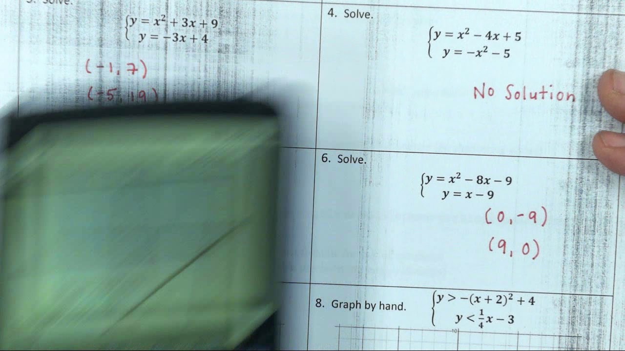 Unit 6 Quadratics (Part 2) Test EXPLAINED - Section 4 ONLY! - YouTube