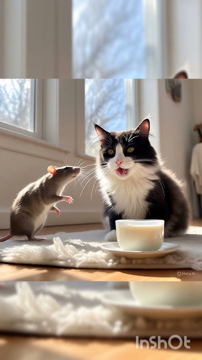 cats and rat video..... - YouTube