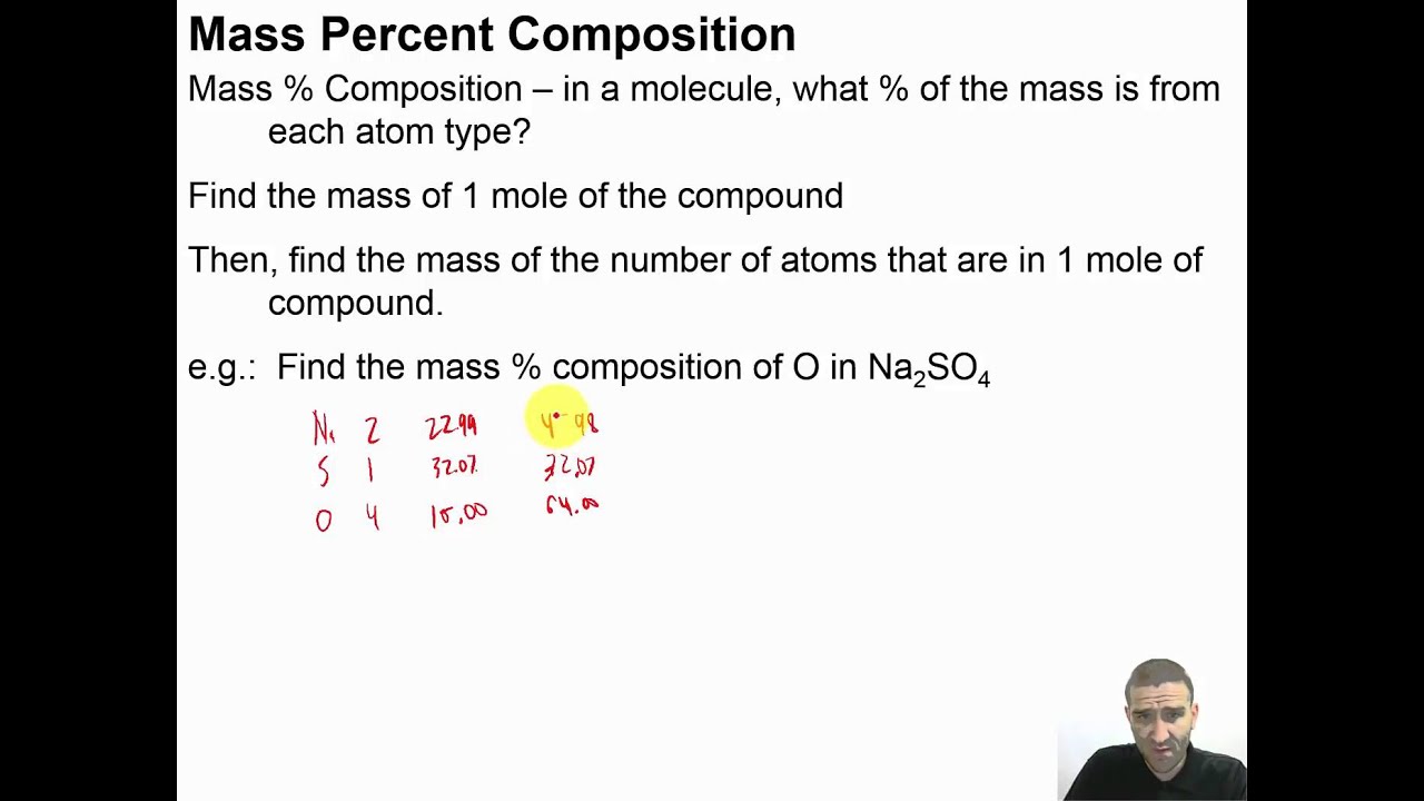 Chapter 04 - 21 - Mass Percent Composition - YouTube