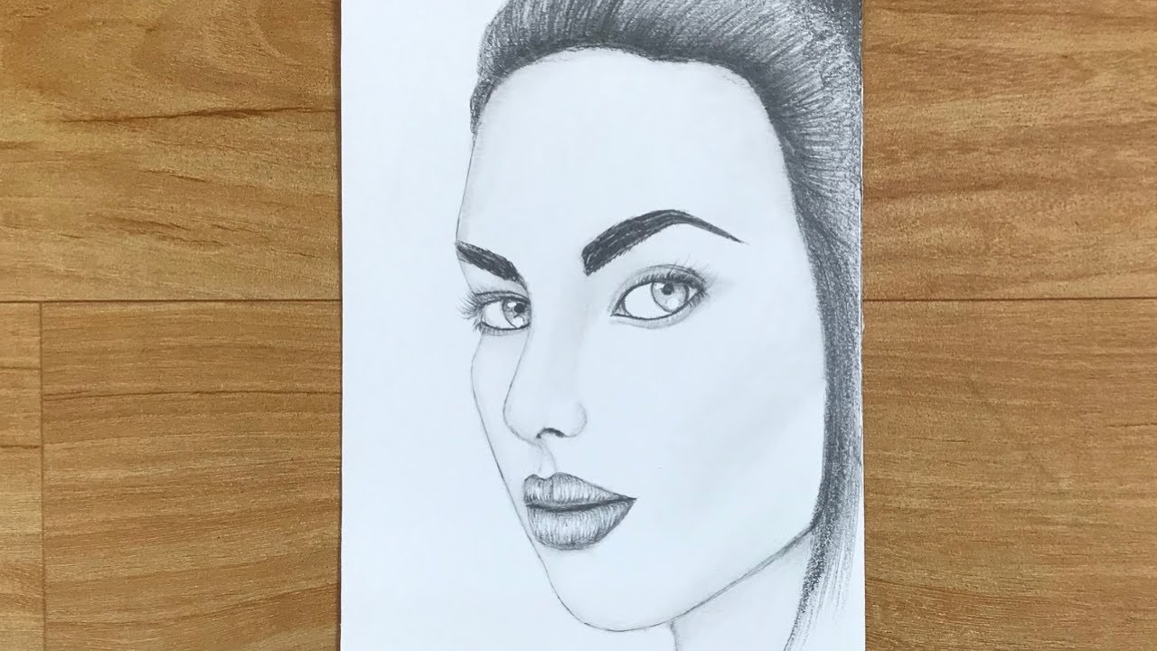 How to draw side face of a girl || Easy way to draw Female(side view ...