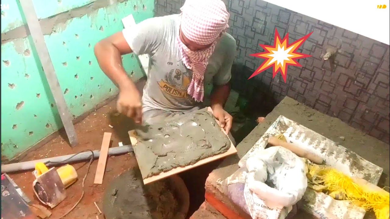 Excellent Work In Bathroom Wall Tile Installation Process/How To Install Bathroom Wall Tiles ...