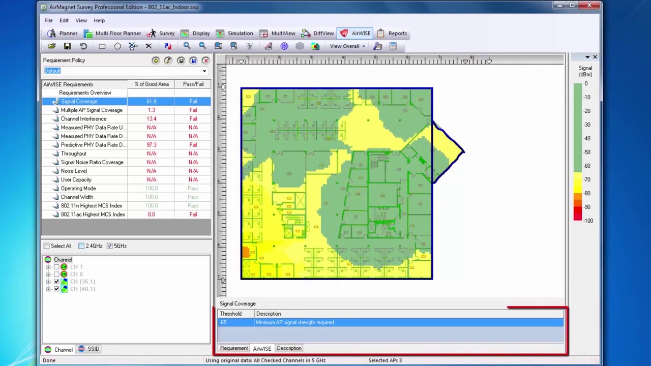 Airmagnet Survey Pro Using The Airwise Engine - YouTube