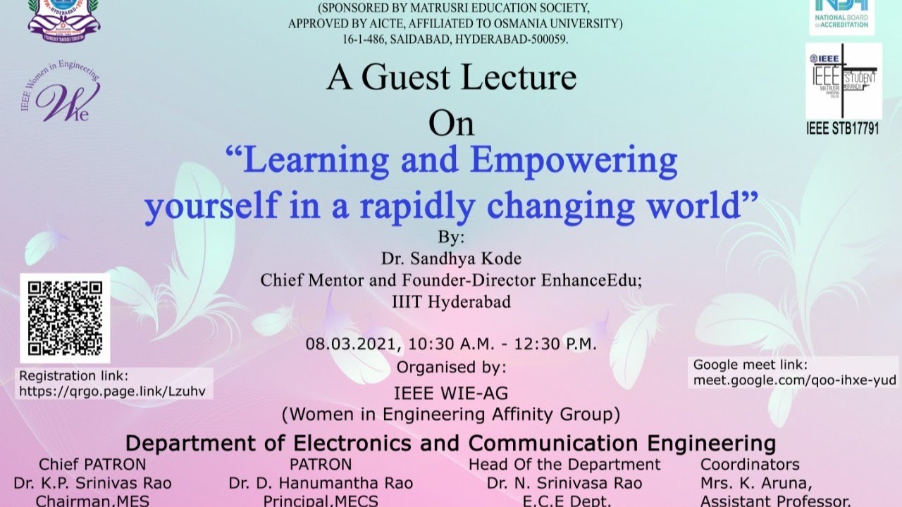 Guest Lecture on "Learning and Empowering yourself" - YouTube