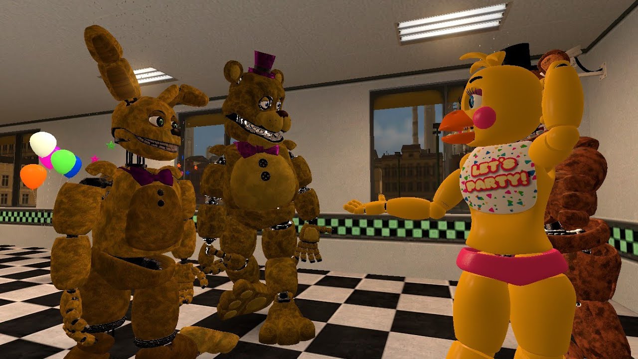 Gmod FNAF Freddy and friends toy Chica's new begging's - YouTube