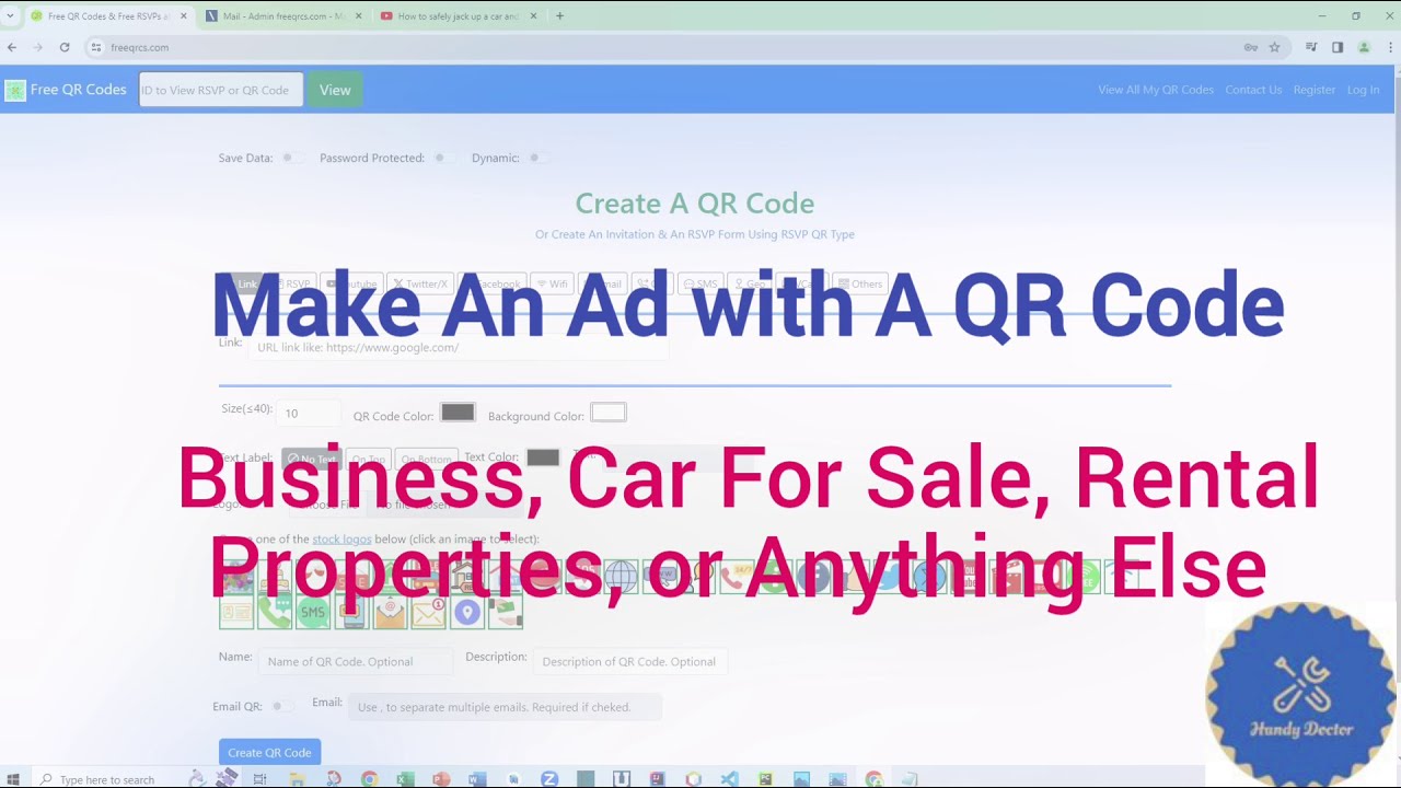Make Advertisements using QR Codes. Car for sale, house for sale ...