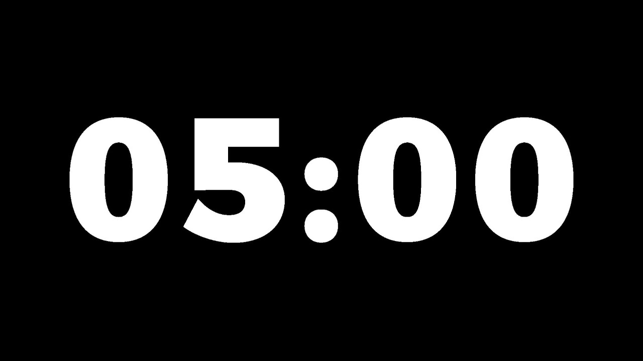 Montserrat ExtraBold 5 Min DIY Countdown - Transparent Background ...