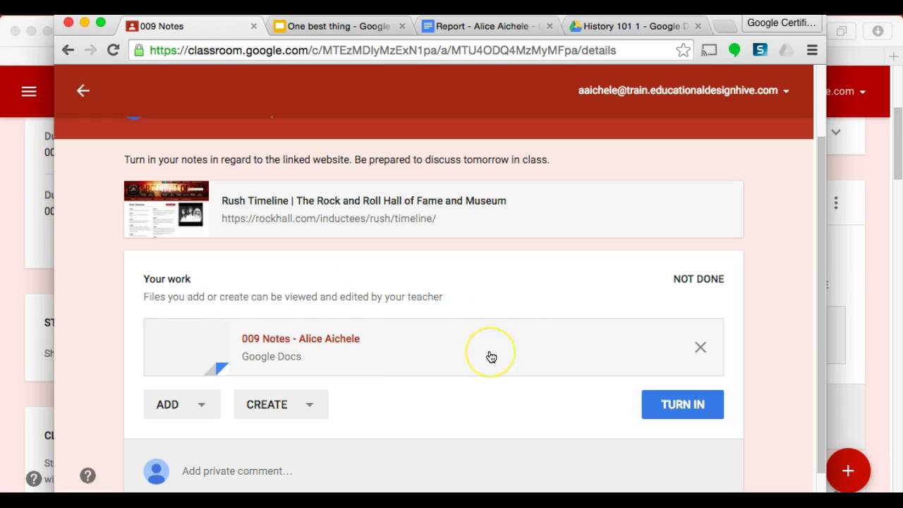 Google Classroom - Mark as done v. Turn in - YouTube
