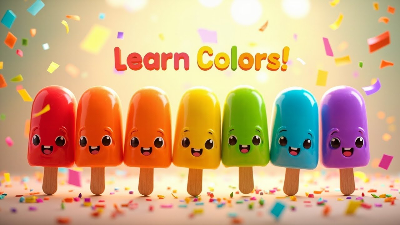 Rainbow Popsicle Parade | Color Song for Kids | Fun Kids Song & Summer ...