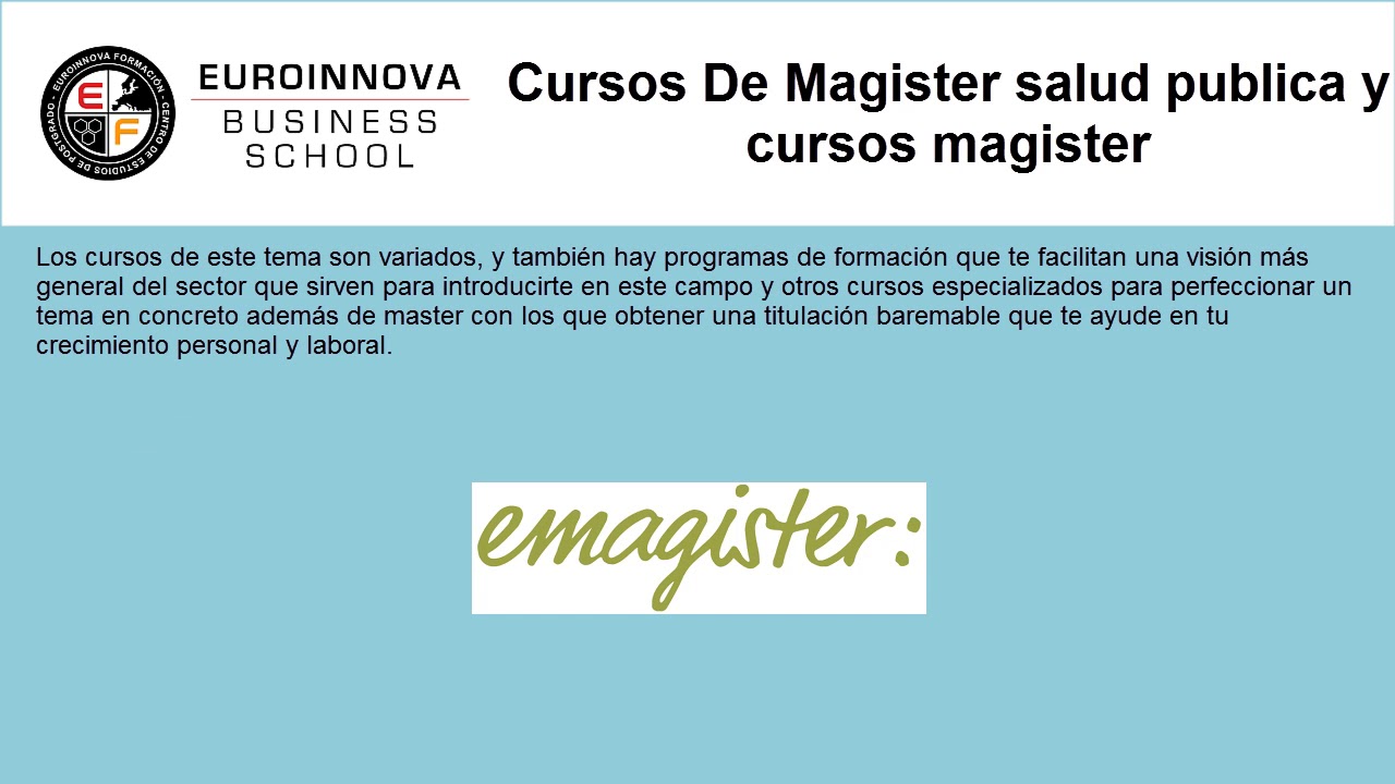 magister cursos - YouTube