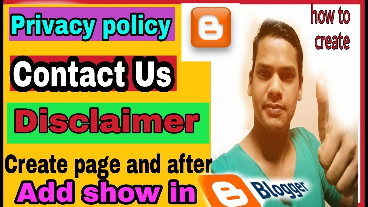 Create Privacy policy /contact us page/disclaimer page and about us ...