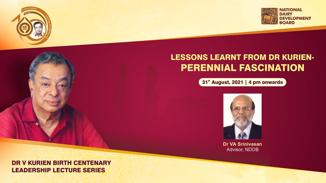 Dr V Kurien Leadership Lecture Series - YouTube