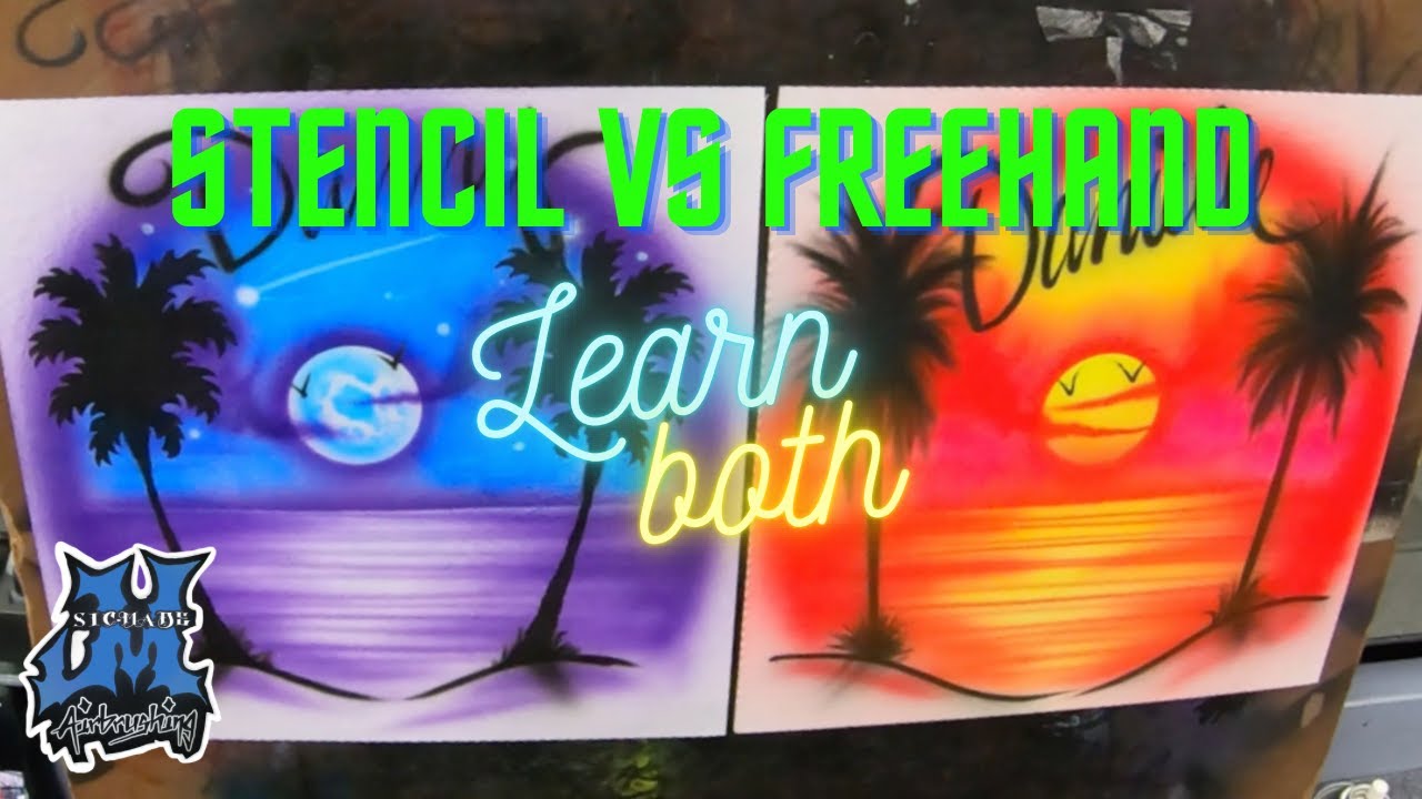 Simplistic Beach scenes, two ways and compared - YouTube