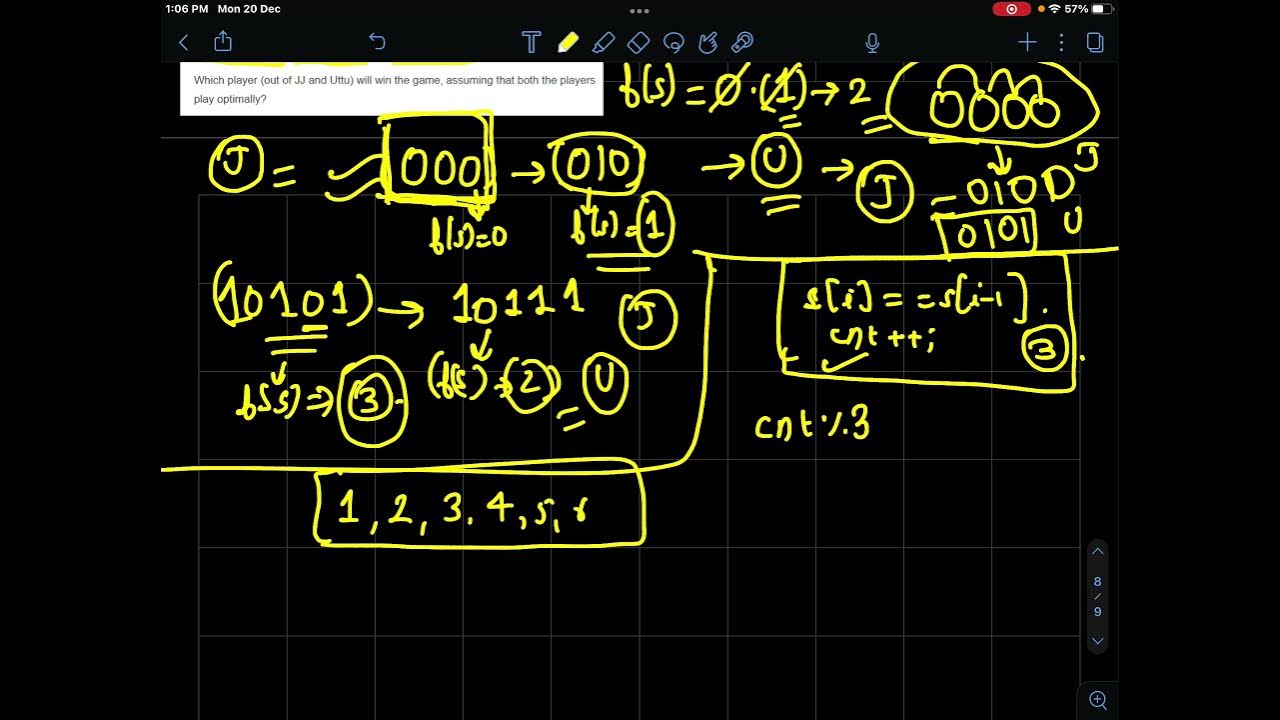 Codechef Cookoff Contest Binary String Game Problem See Description Youtube