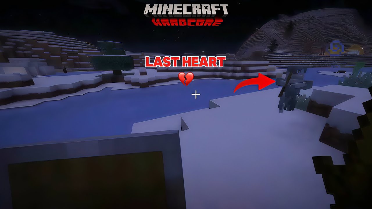 Minecraft Hardcore but it came down to my LAST heart 💔 - YouTube
