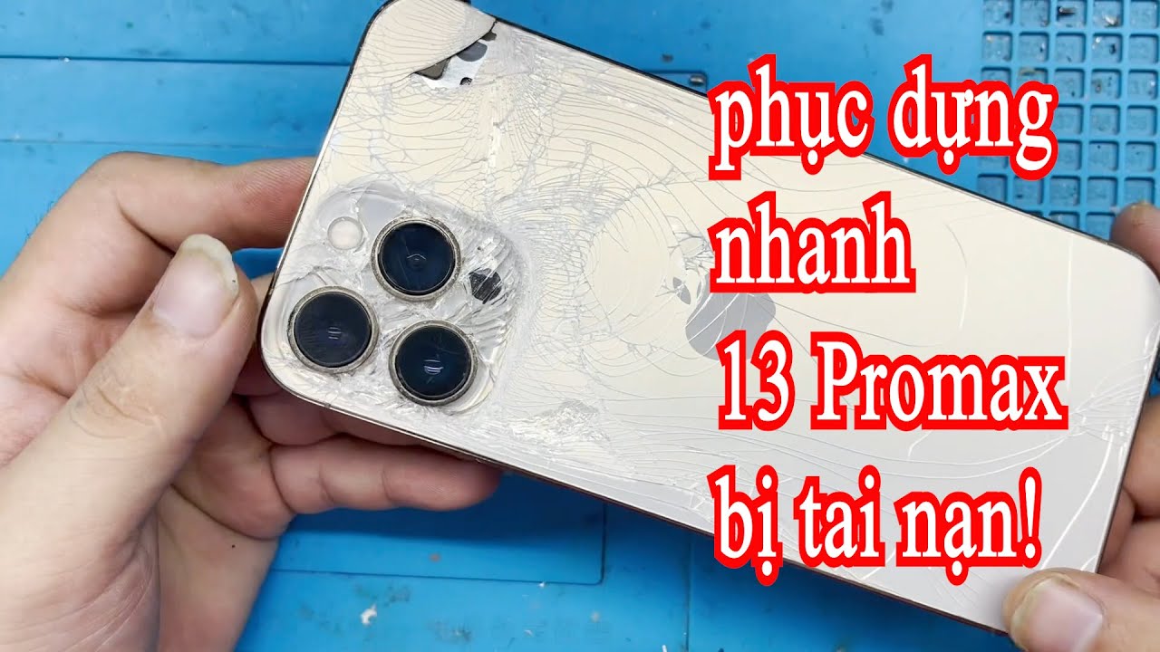 phục hồi sơ bộ iphone 13 Promax máy vỡ do bị tai nạn / Restore ...