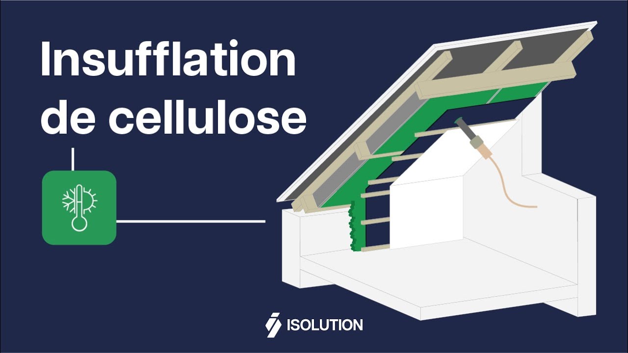 Isolation en insufflation de cellulose - YouTube