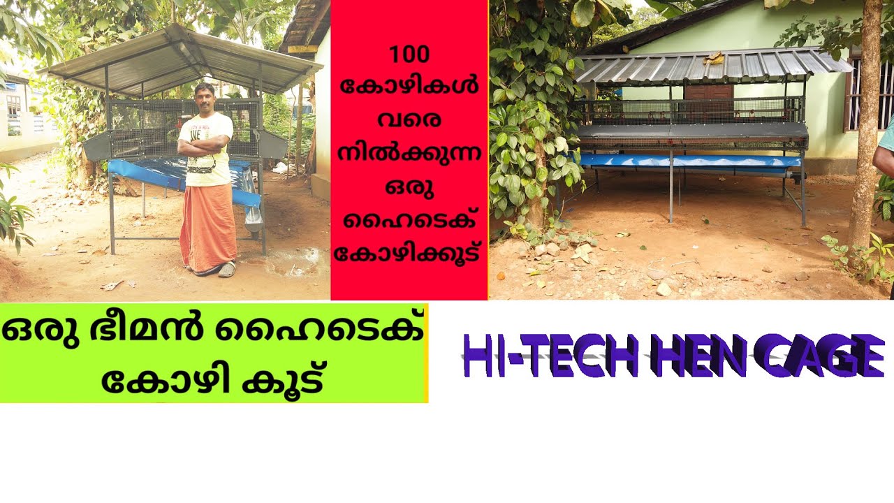 HI-TECH CHICKEN CAGE /HEN CAGE MAKING MALAYALAM /hi-tech cage making ...