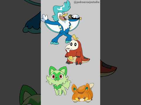 Gen 9 Imaginary Starters Evolution With Animation