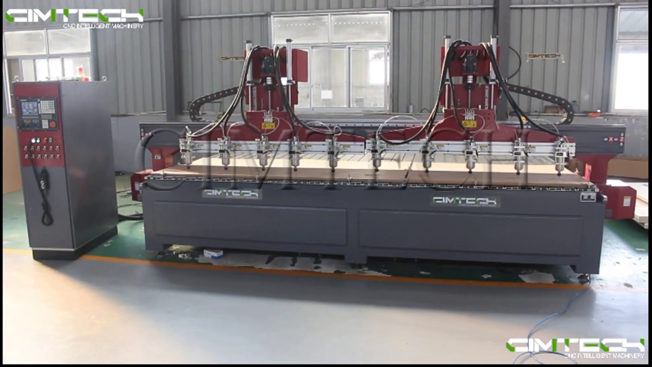 Multi Head Wood Cnc Engraving Machinewood Carving Machinecnc Router Youtube 5328